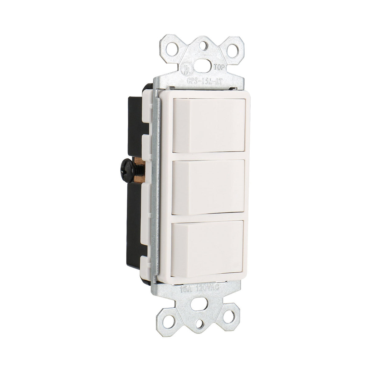 Wengart Triple Rocker Combination Decorator Switch,10Pack,15Amp 120-27 ...